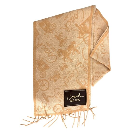 Coach | Accessories | Coach Wool Cashmere Blend Preppy Old Money Fringe ...